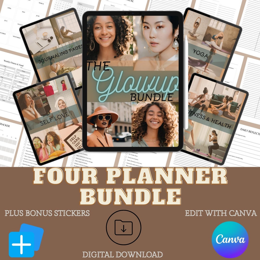 FOUR BUNDLE, Planners, Printable, Digital Downloads, Instant Download ...