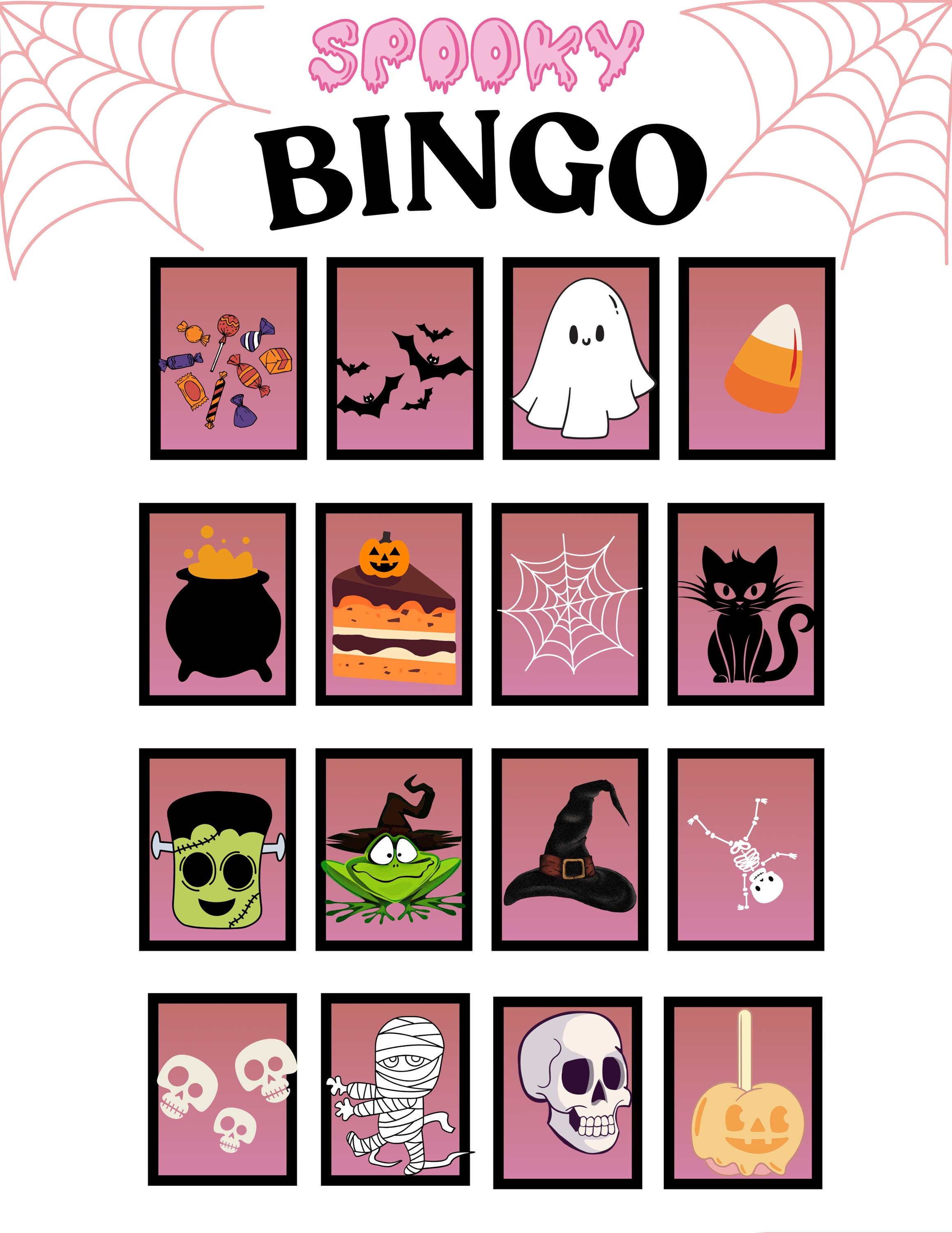 Halloween Printable Bingo Cards, Activities for Halloween, Printable ...