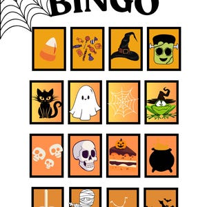 Halloween Printable Bingo Cards, Activities for Halloween, Printable ...