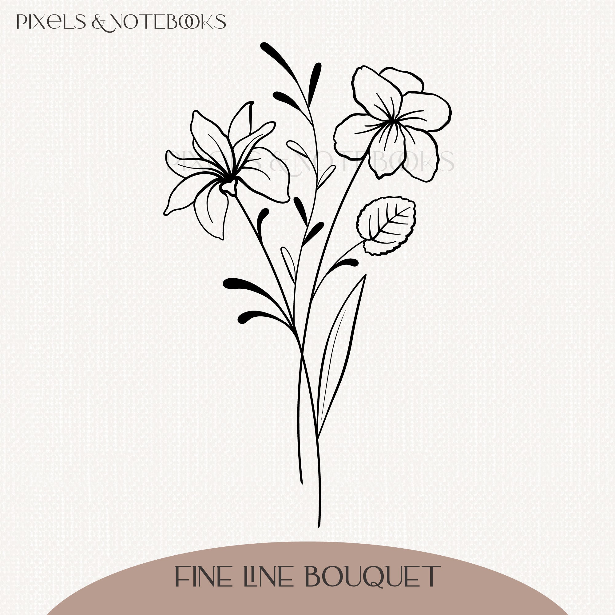 Violet and Iris SVG Bouquet February Birth Month Flower Bouquet SVG PNG ...