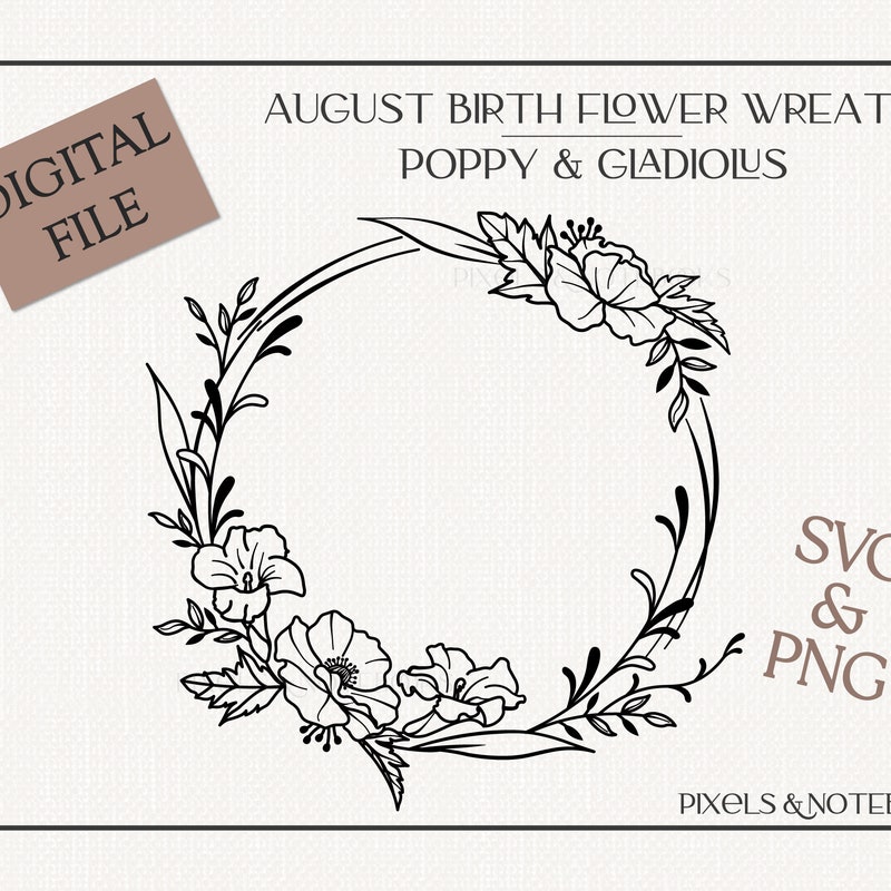 August Wreath - Etsy