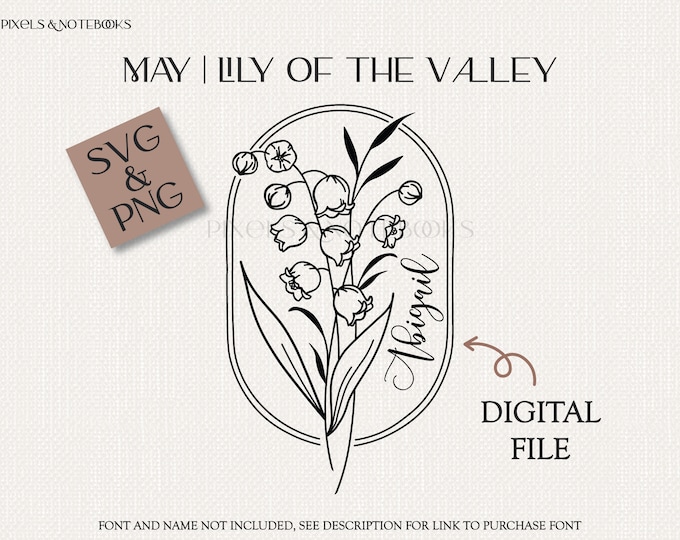 April Daisy Birth Flower Bouquet SVG PNG: Hand-drawn Floral Clipart ...