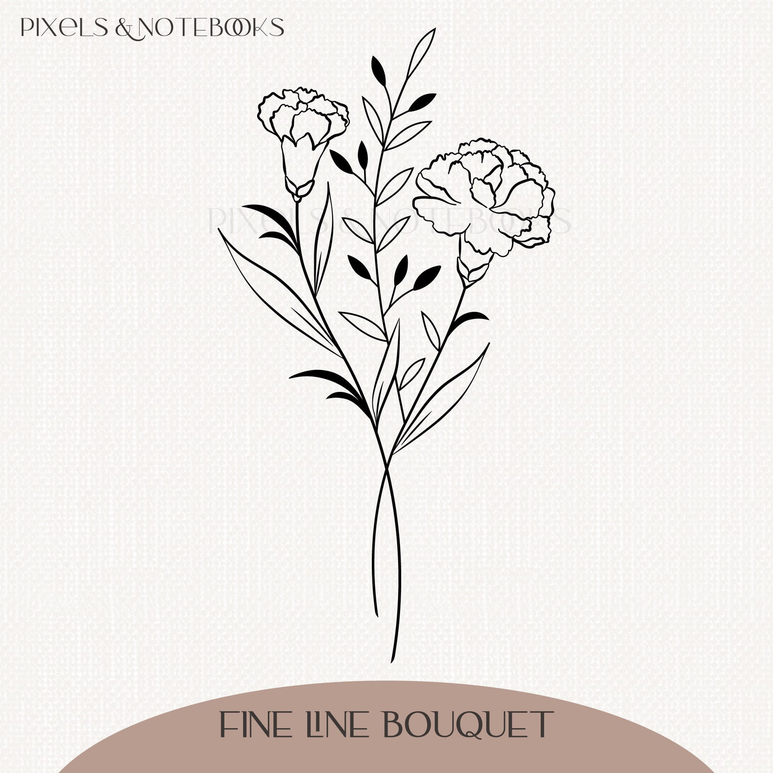 Carnation Svg January Birth Flower Birth Month Flower Bouquet SVG PNG ...