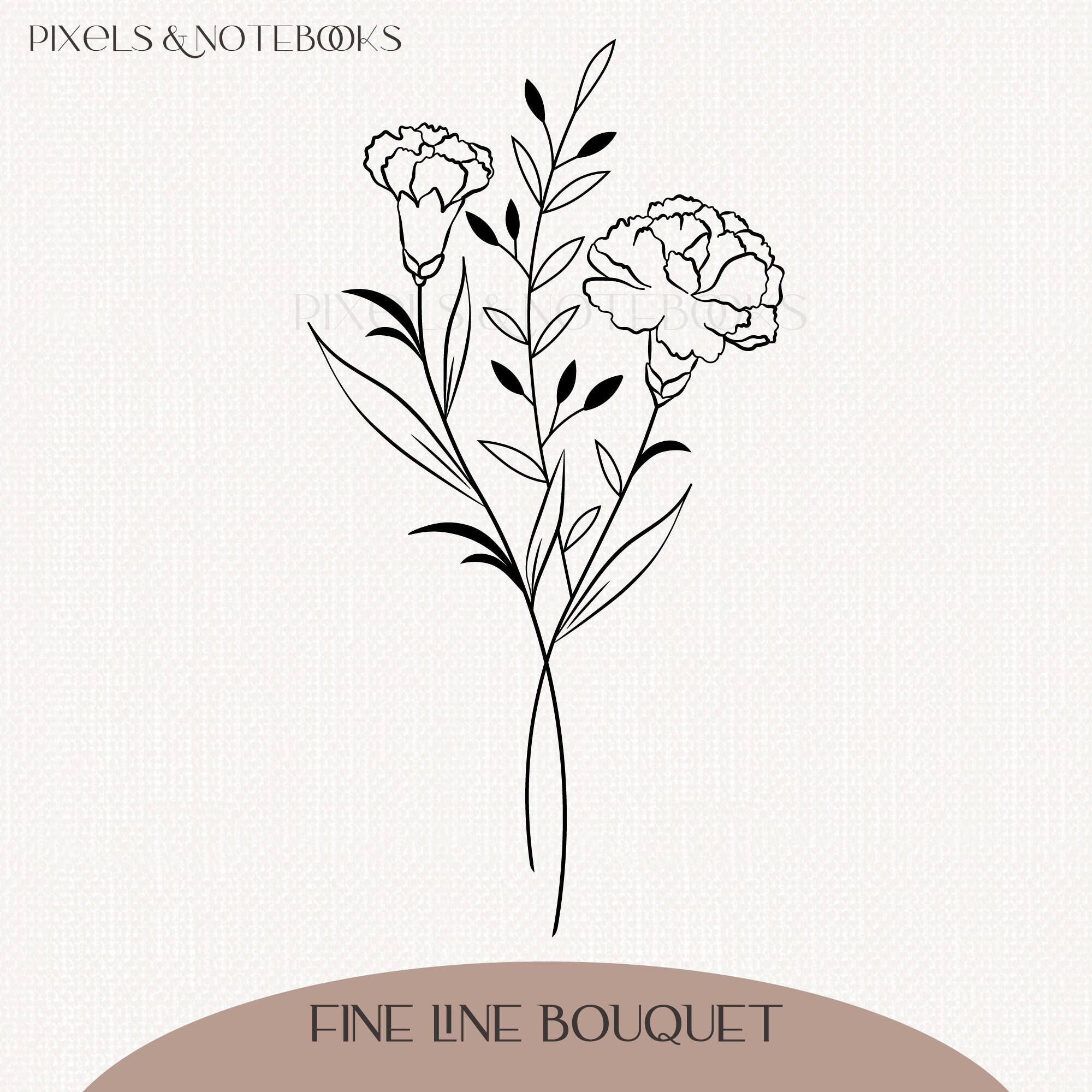 Carnation Svg January Birth Flower Birth Month Flower Bouquet SVG PNG ...