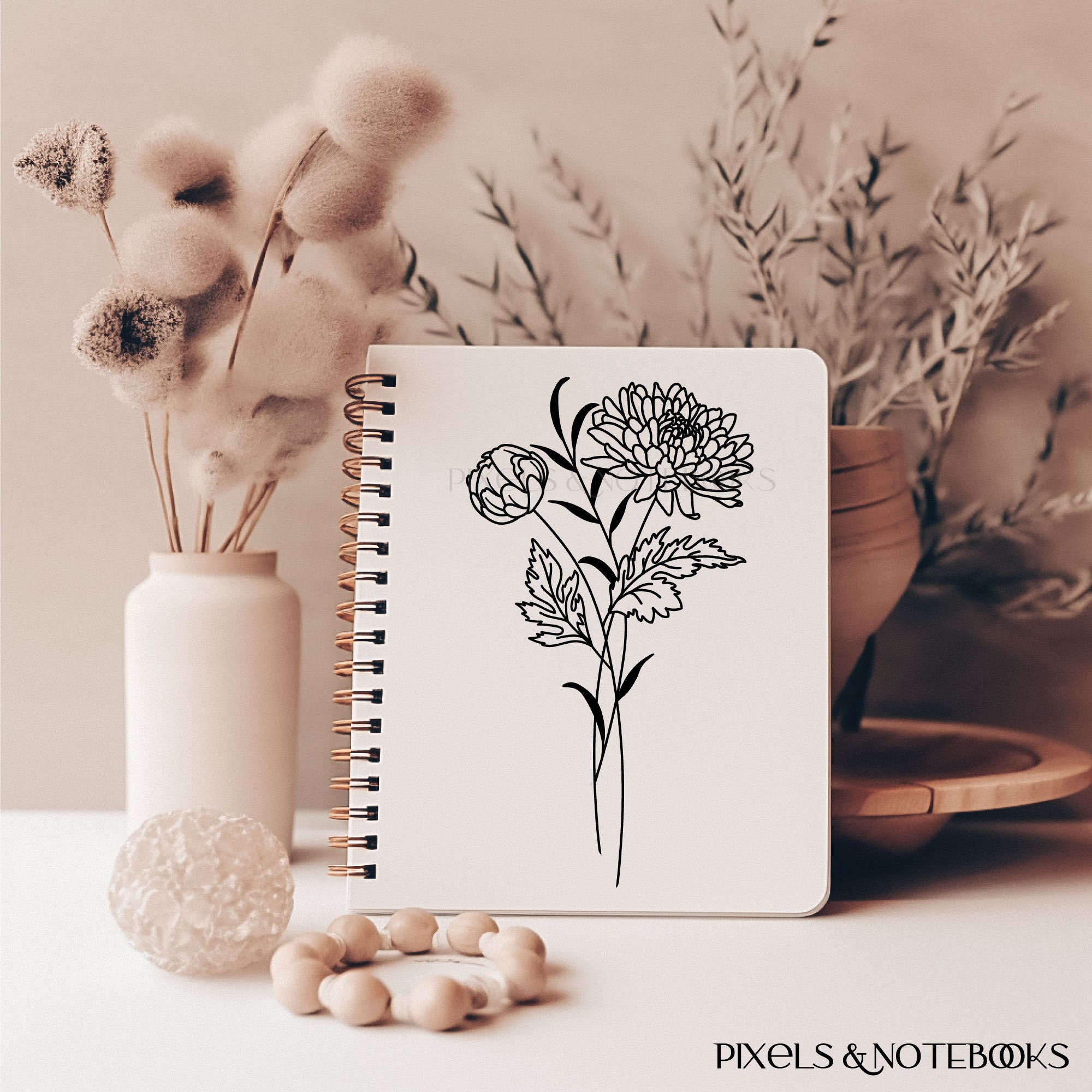 Chrysanthemum Svg November Birth Flower Birth Month Flower Bouquet SVG ...