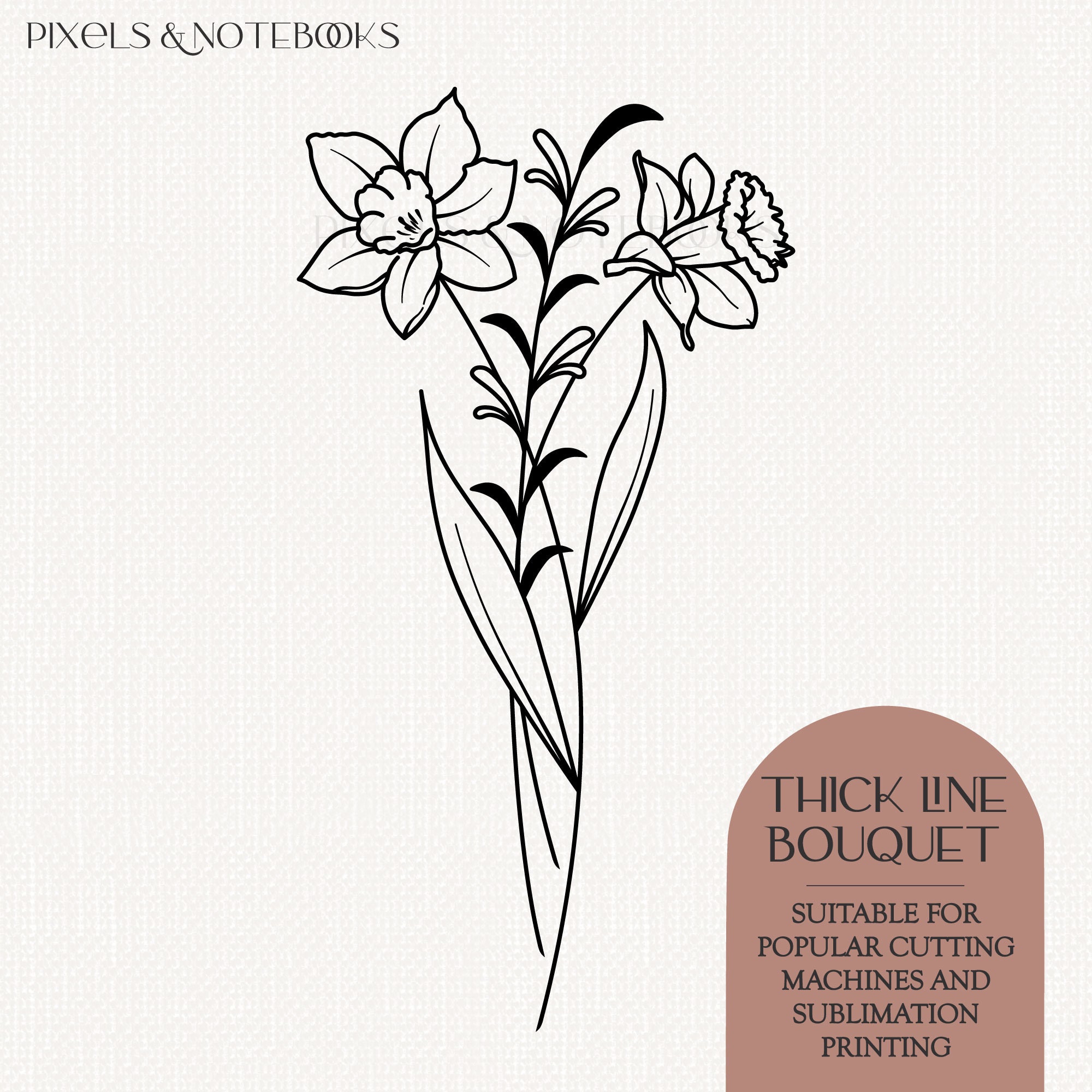 Narcissus Flower SVG: December Birth Flower Bouquet (digital Download ...