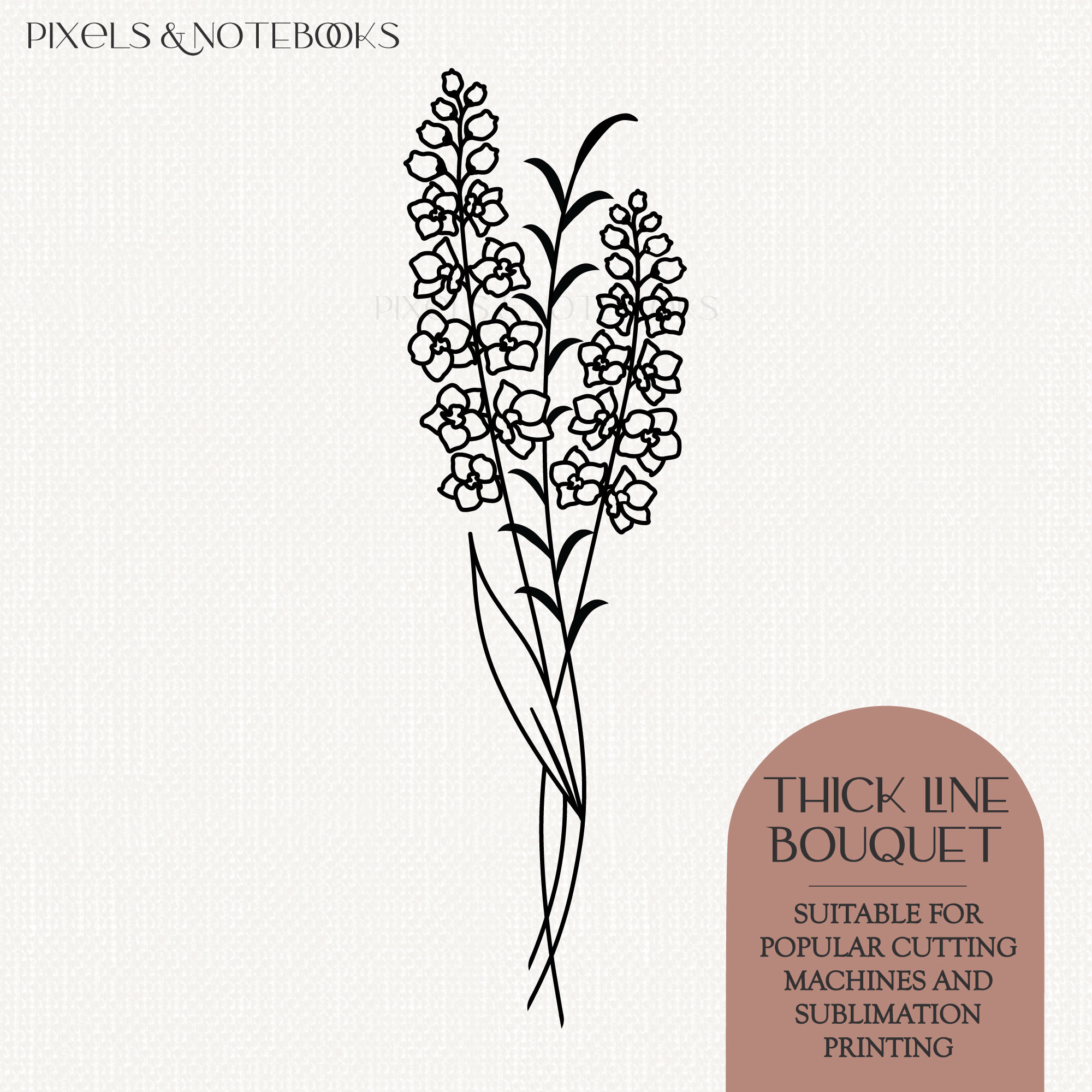 Larkspur Flower Bouquet SVG PNG | July Birth Flower Clipart (digital ...