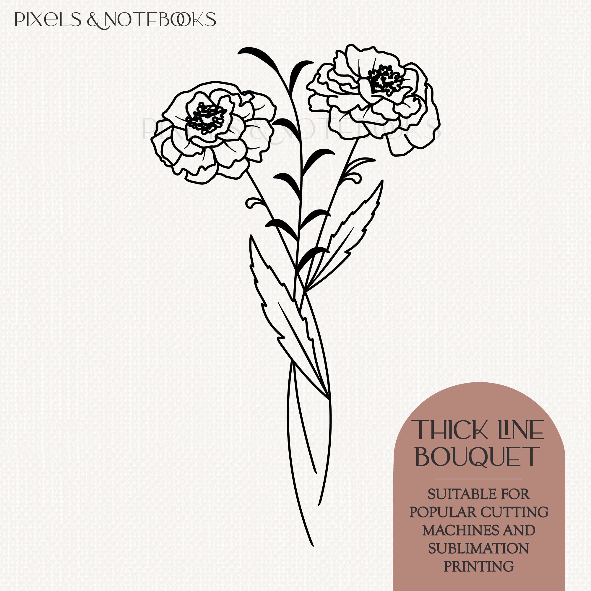 Marigold Svg October Birth Flower Birth Month Flower Bouquet SVG PNG ...