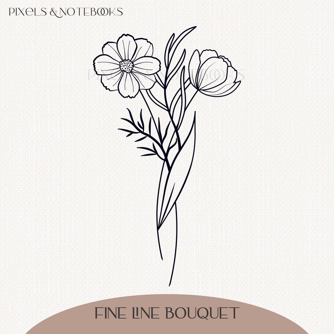 Cosmos Svg October Birth Flower Birth Month Flower Bouquet SVG PNG ...