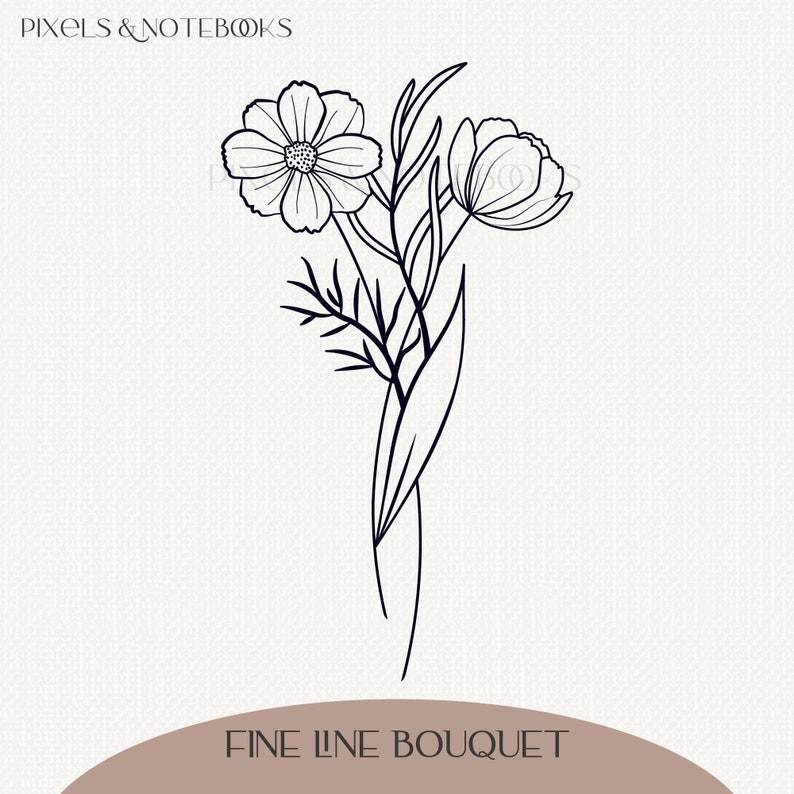 Cosmos Svg October Birth Flower Birth Month Flower Bouquet SVG PNG ...