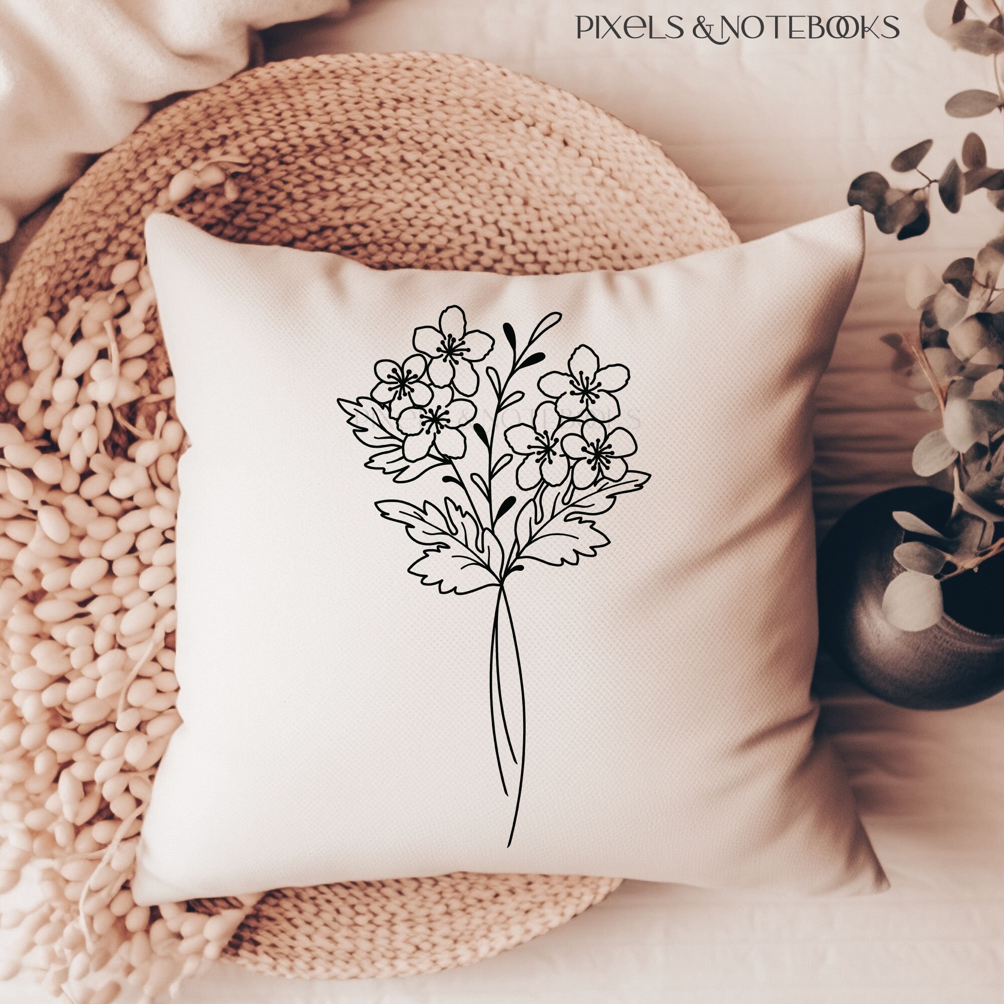 Hawthorn Vector Svg May Birth Flower Birth Month Flower - Etsy