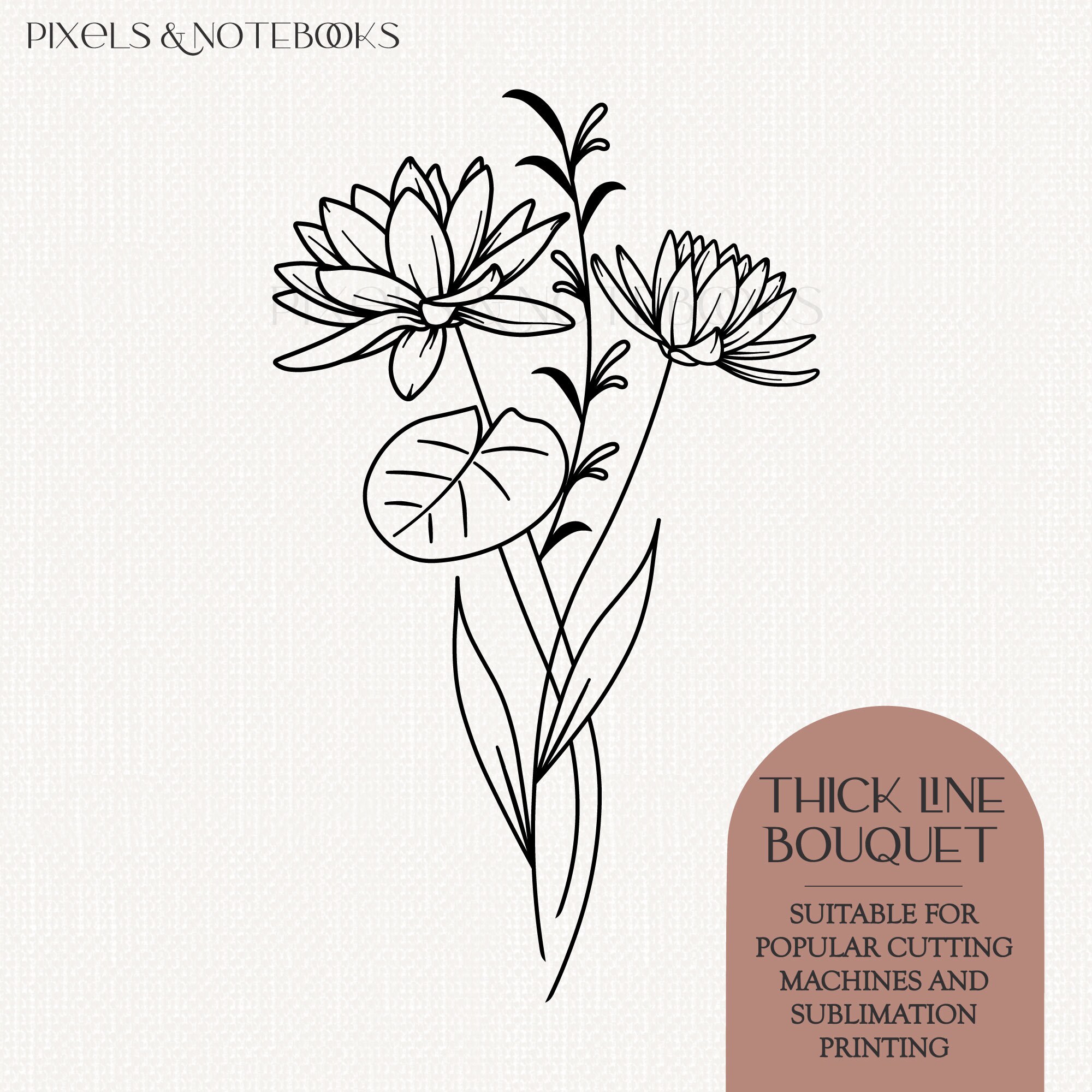 Water Lily Svg July Birth Flower Birth Month Flower Bouquet SVG PNG ...