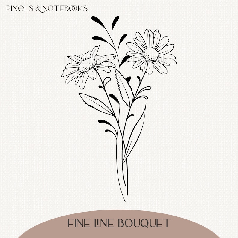 Daisy Svg April Birth Flower Birth Month Flower Bouquet SVG PNG Birth ...