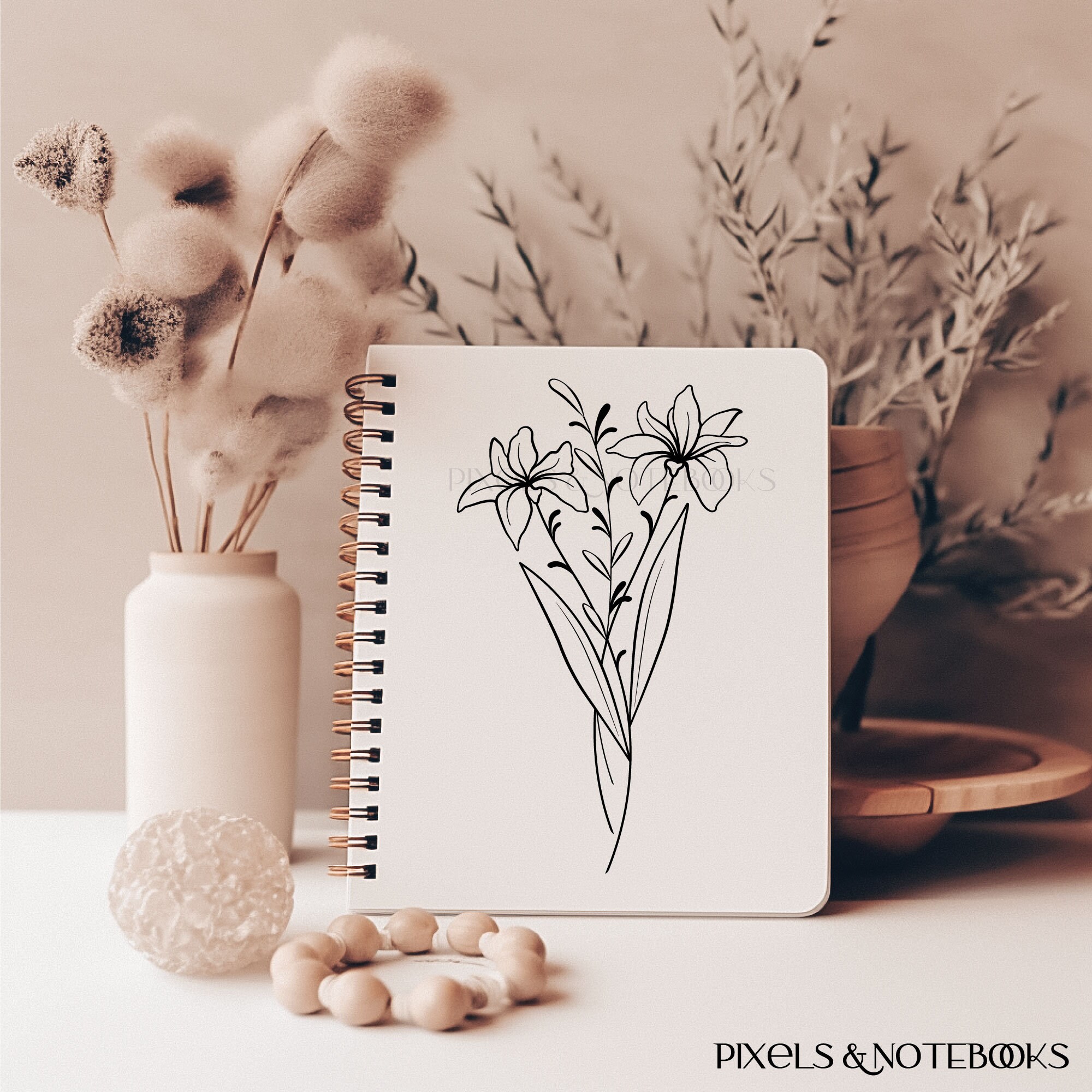 Iris February Birth Flower SVG Birth Month Flower Bouquet - Etsy