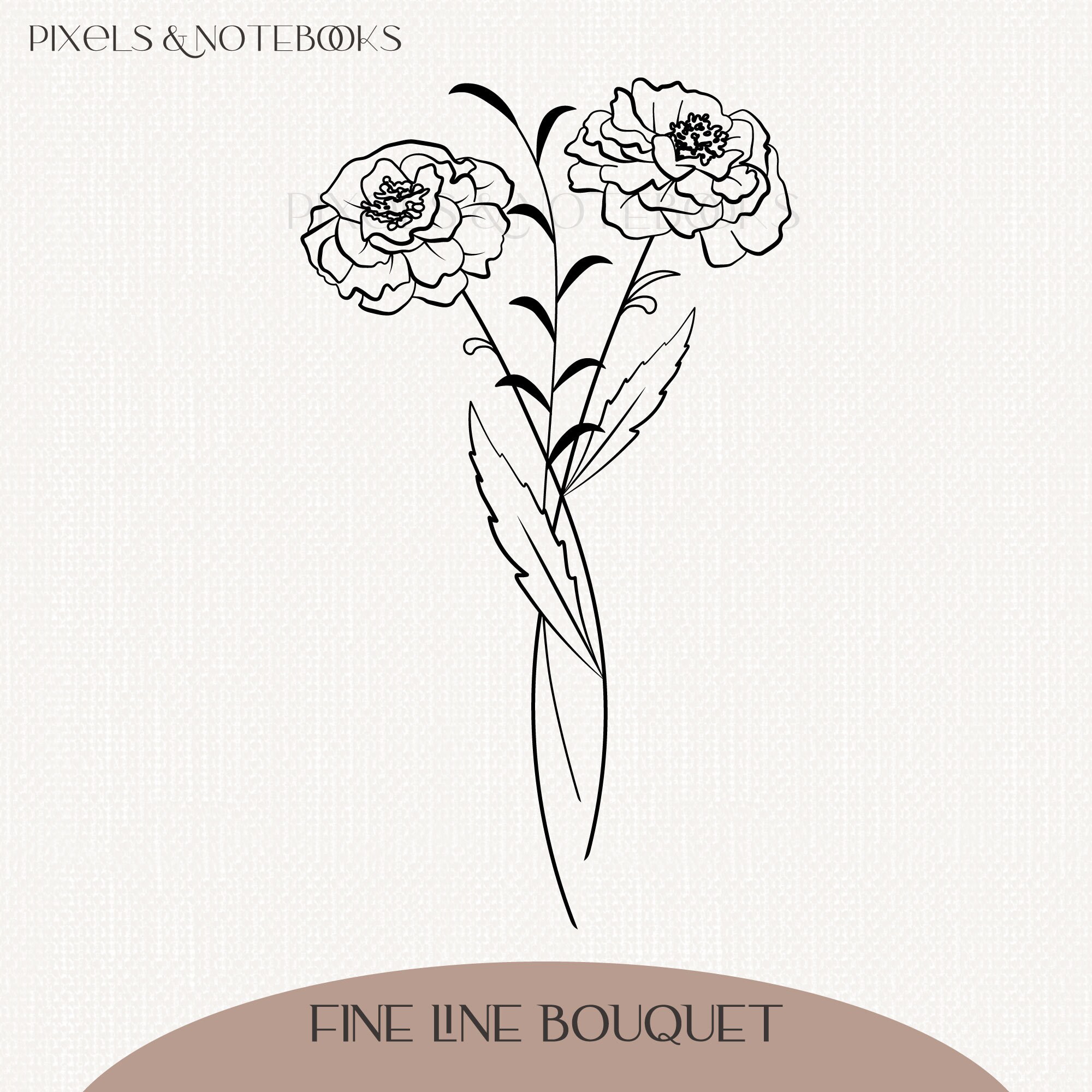 Marigold Svg October Birth Flower Birth Month Flower Bouquet SVG PNG ...