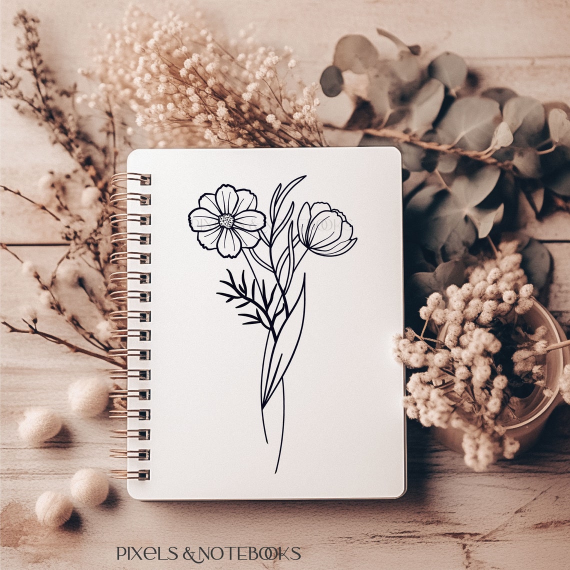 Cosmos Svg October Birth Flower Birth Month Flower Bouquet SVG PNG ...
