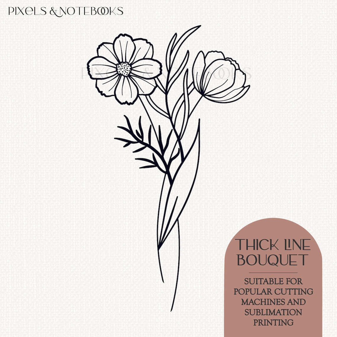 Cosmos Svg October Birth Flower Birth Month Flower Bouquet SVG PNG ...