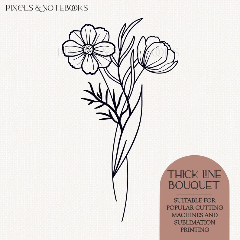 Cosmos Svg October Birth Flower Birth Month Flower Bouquet SVG PNG ...