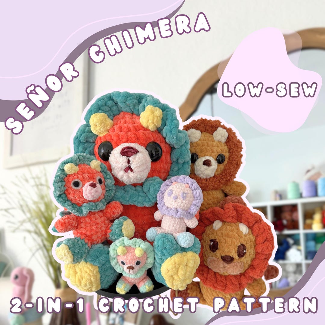 Señor Chimera 2in1 Crochet Pattern: Mythical Creature, Greek Mythology ...