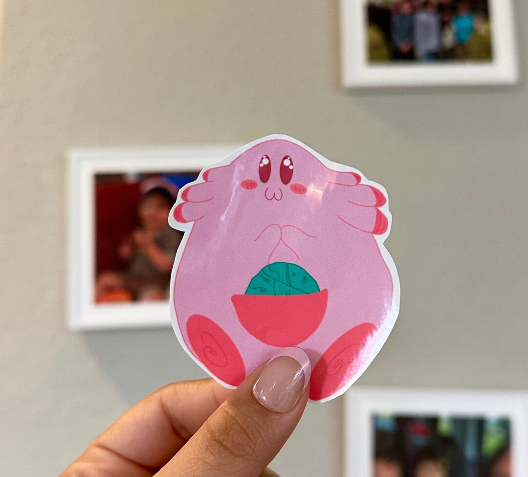 Pink Puff Buddy Crochet Sticker, Cute Crochet Friend - Etsy