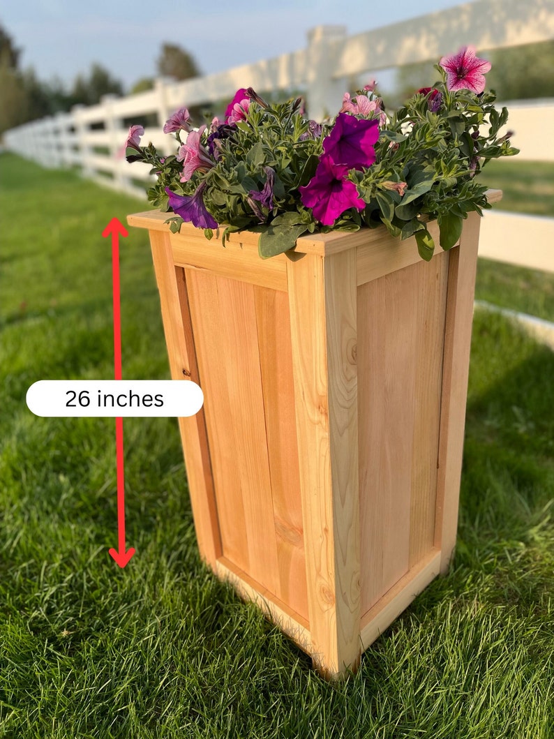 Planter Box Plans - 26-inch | Cedar Flower Box | Outdoor Planter | DIY ...
