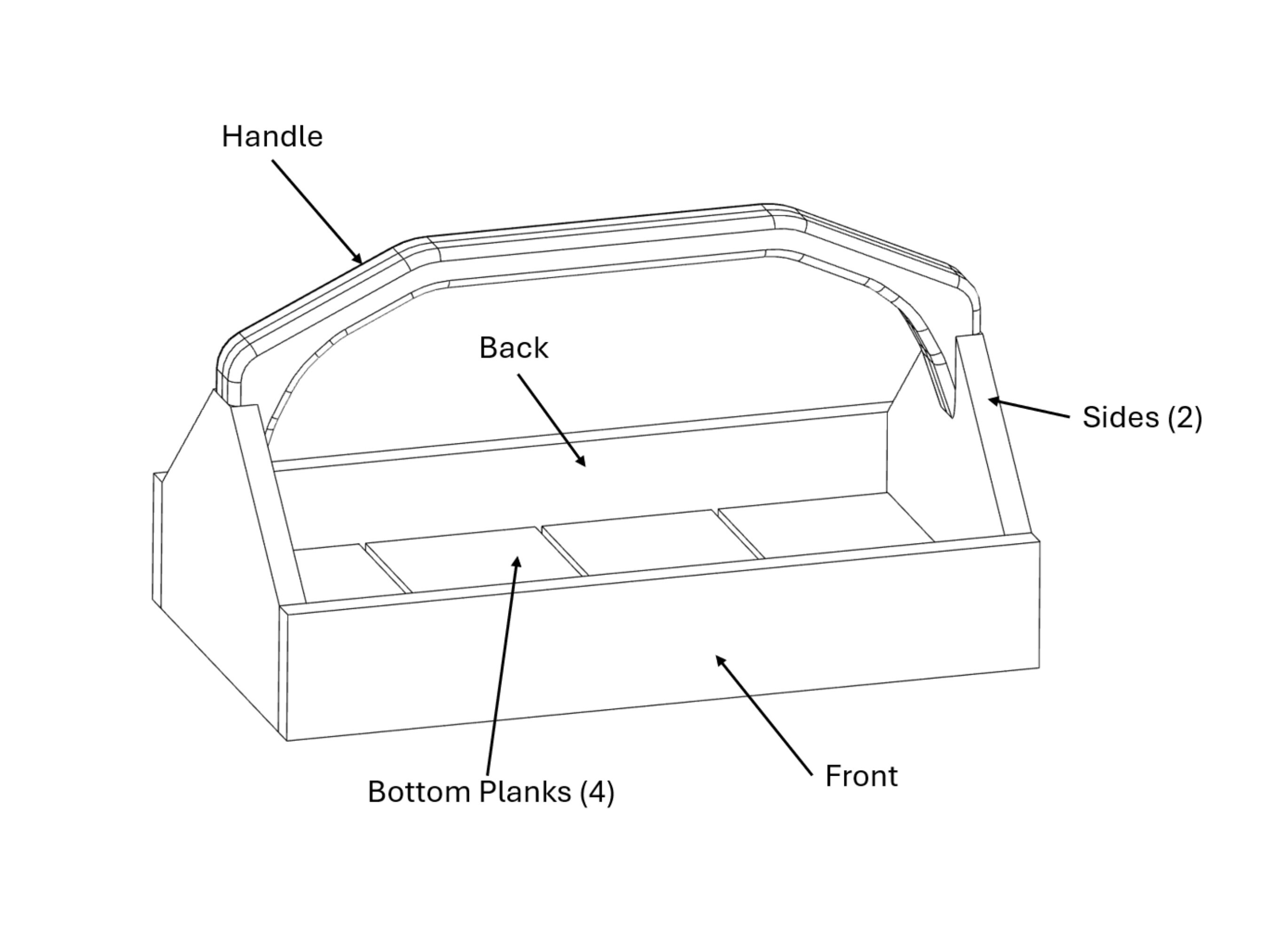 Decorative Toolbox Plans | Garden Basket Plans | Flower Basket Plans ...