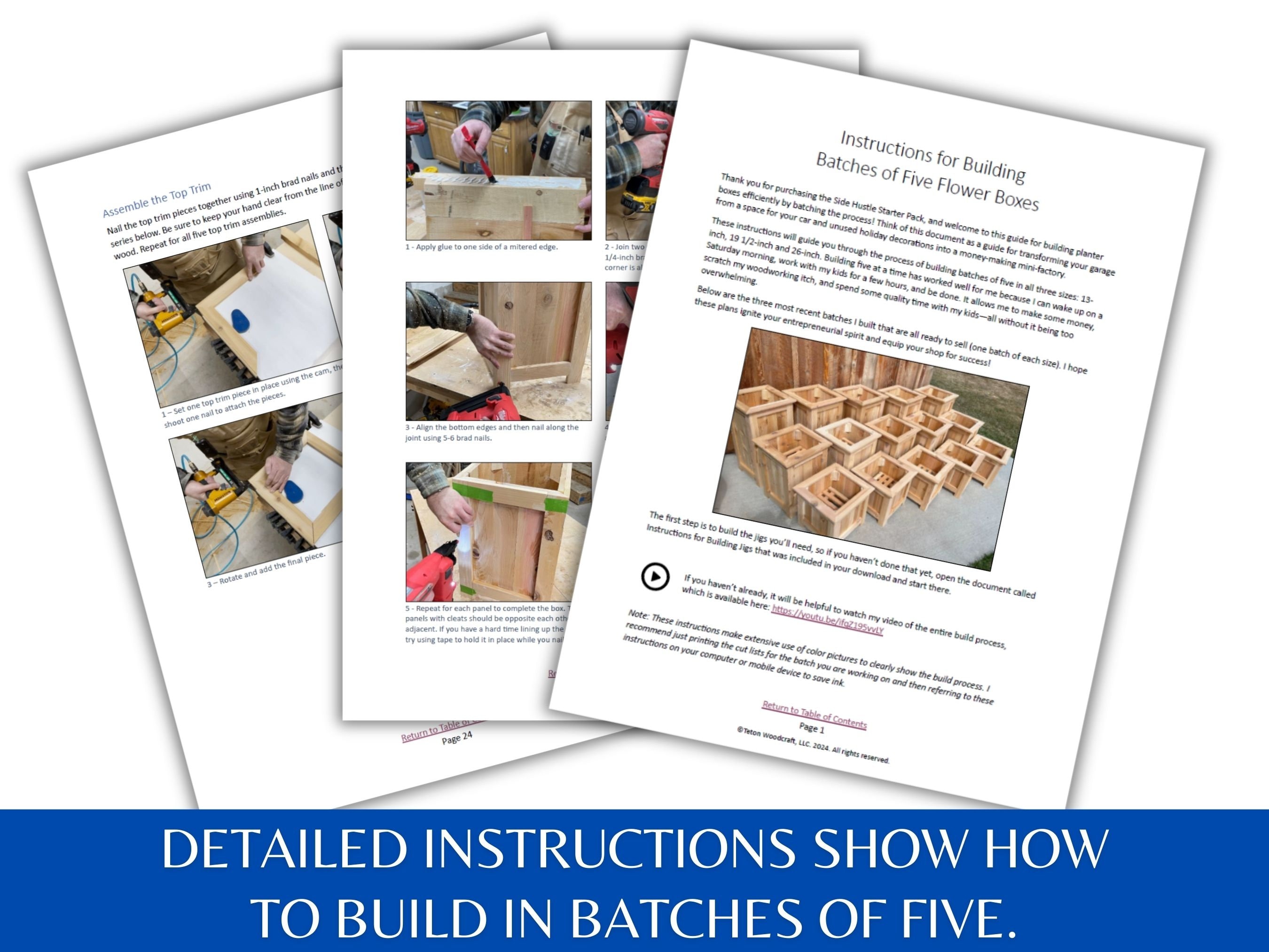 Planter Box Side Hustle Starter Pack | Build Planter Boxes in Batches ...