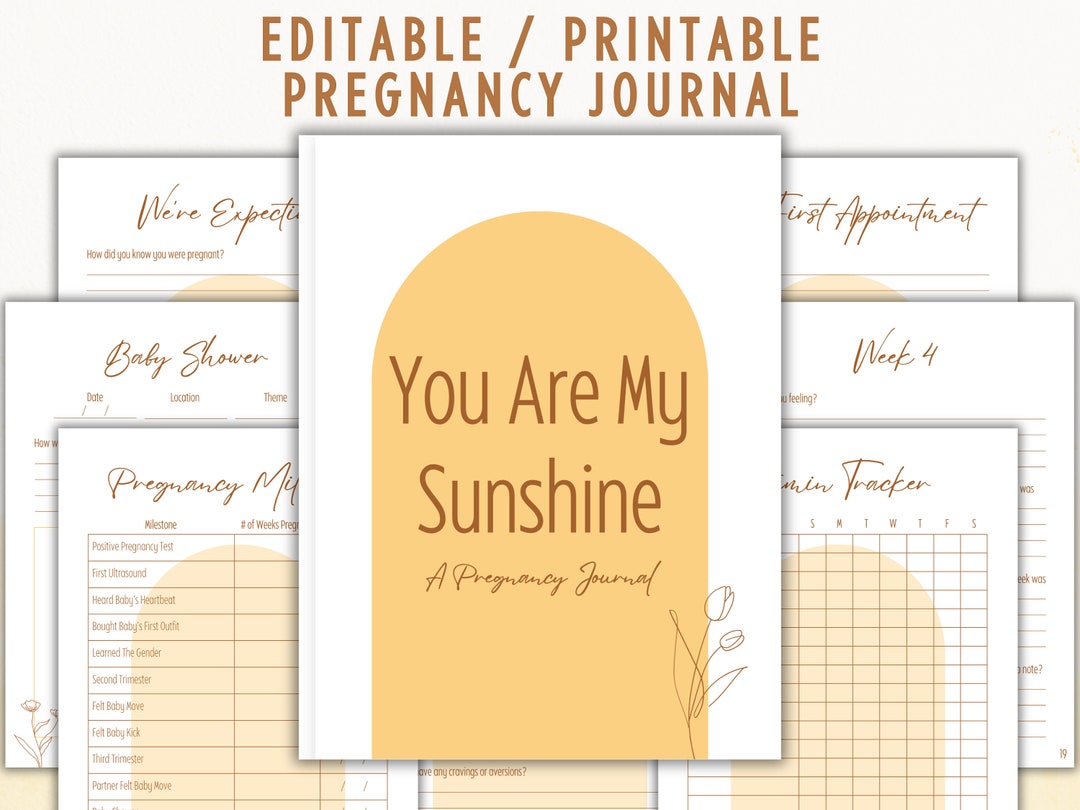 Pregnancy Journal Printable Pregnancy Journal Pregnancy Journal ...