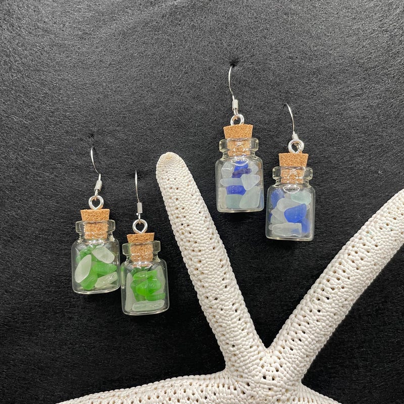 Tiny Bottle Earrings - Etsy