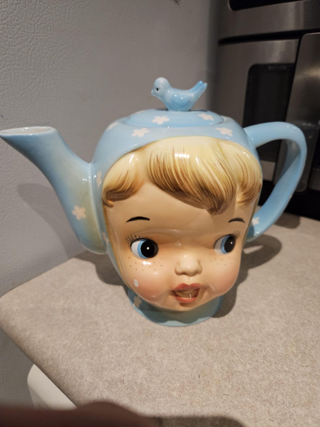 Vintage 1950s Miss Cutie Pie Anthropomorphic Napco Teapot in Blue - Etsy