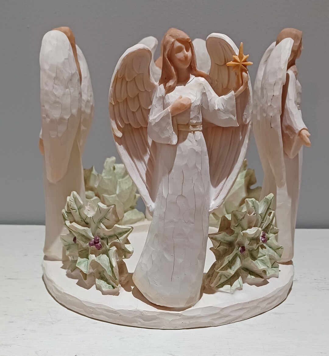 Vintage 4 Beautiful Angels Candle Holder for a Large Candle - Etsy