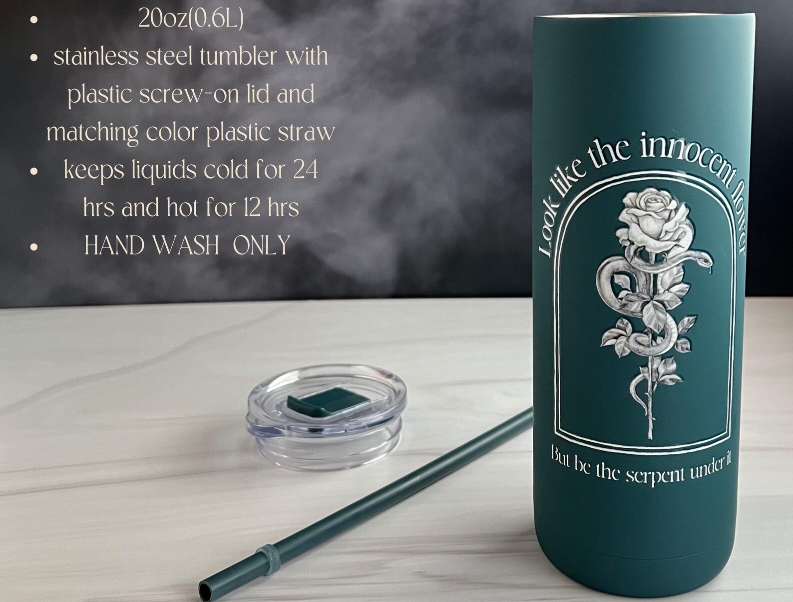 Serpent Shakespeare Quote From Theater Play Macbeth 20oz Skinny Tumbler ...