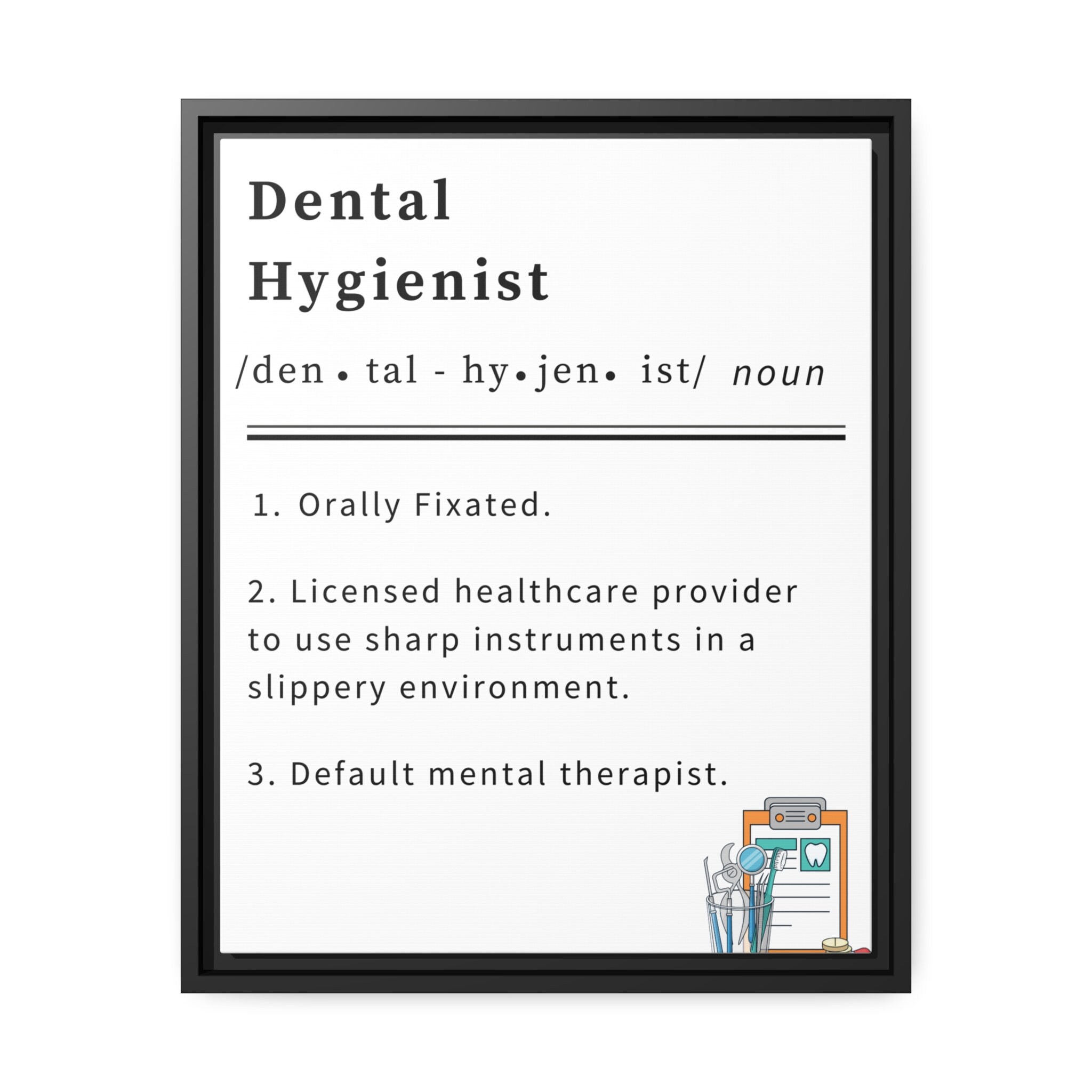 Dental Hygienist Funny Definition Art Print/ Dental Hygiene Printable ...