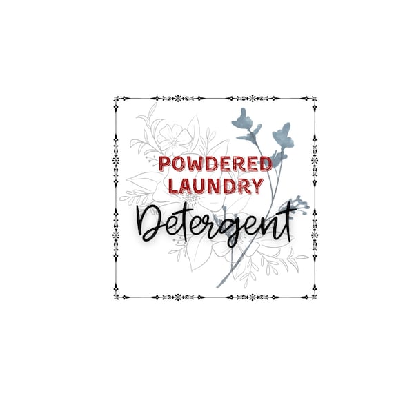 Laundry Detergent Label - Etsy