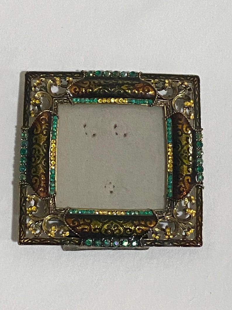 Small Square Ornate Bejeweled Picture Frame - Etsy