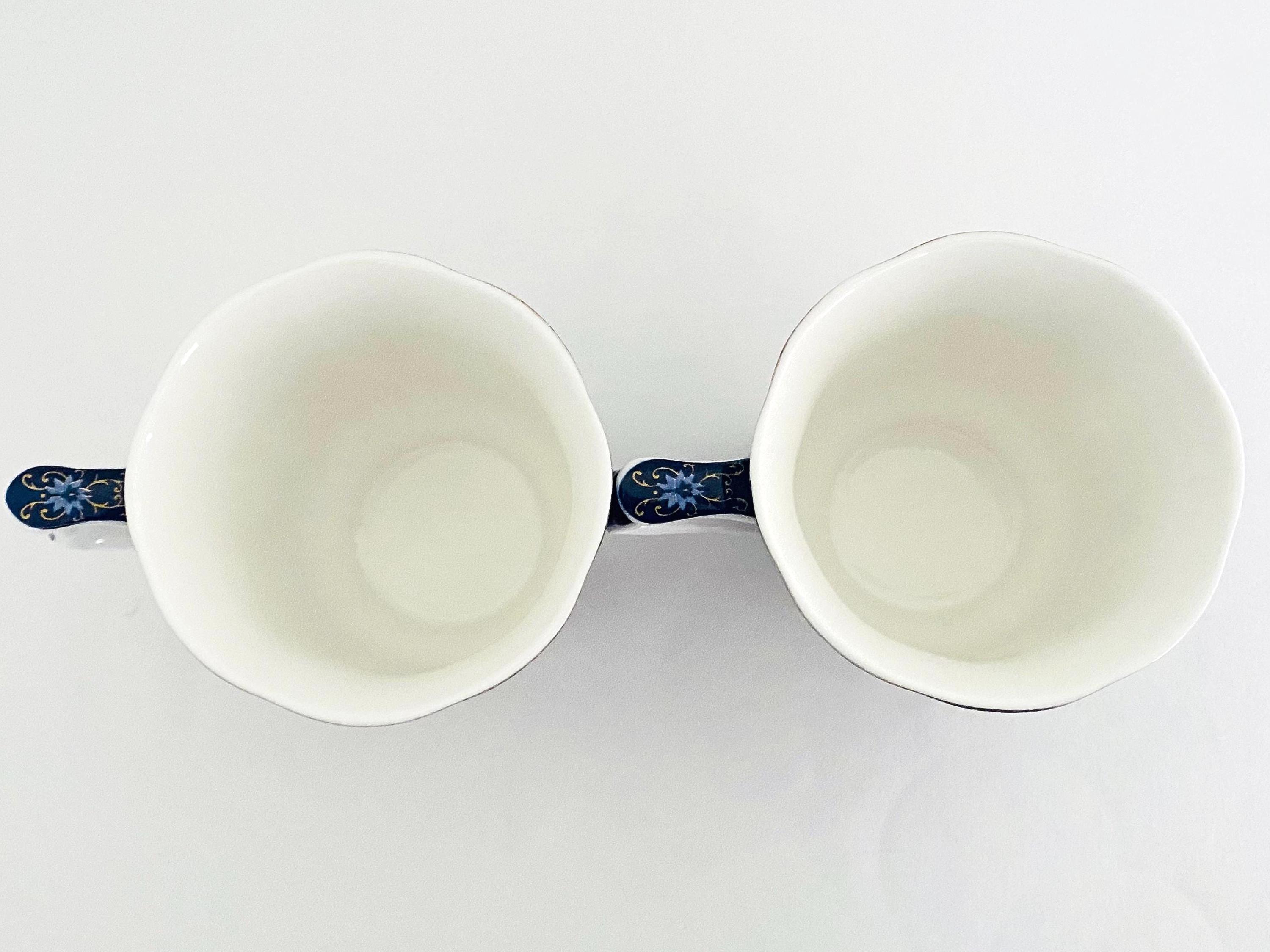 Grace Tea Ware Blue and Gold Mugs - Etsy