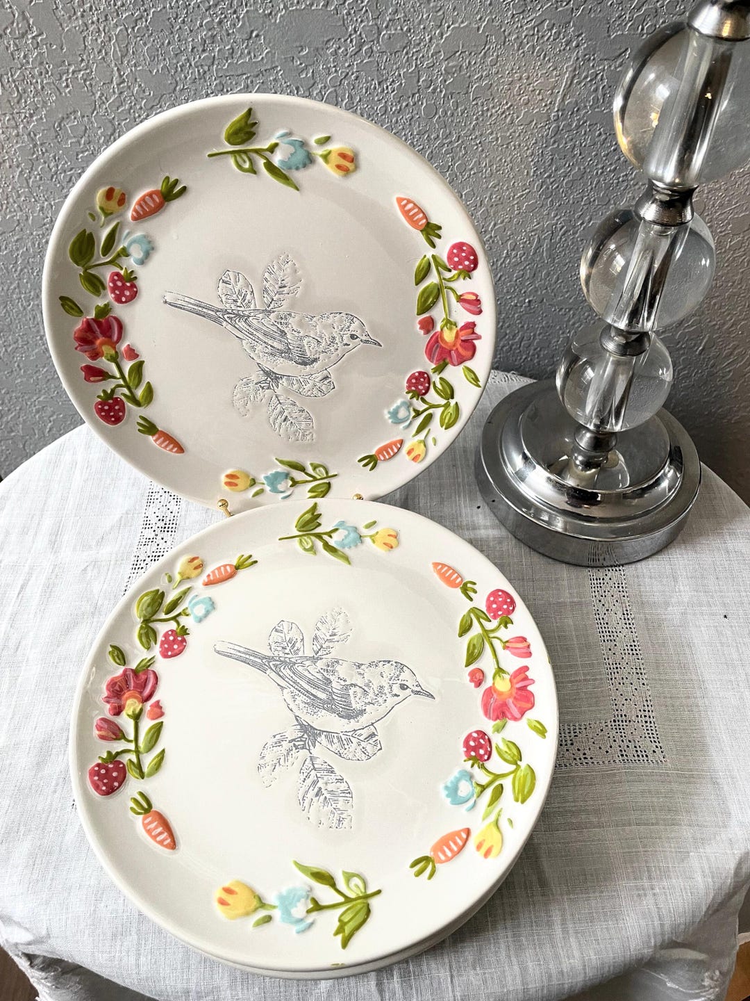 Set of 4 TAG Bird Plates - Etsy