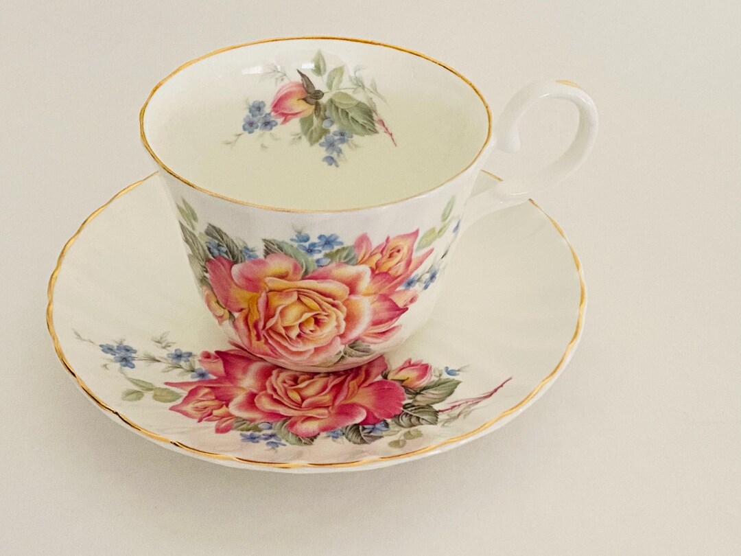 Rare 1950’s Royal Stuart Fine Bone China Floral Cup and Saucer Tea Set ...