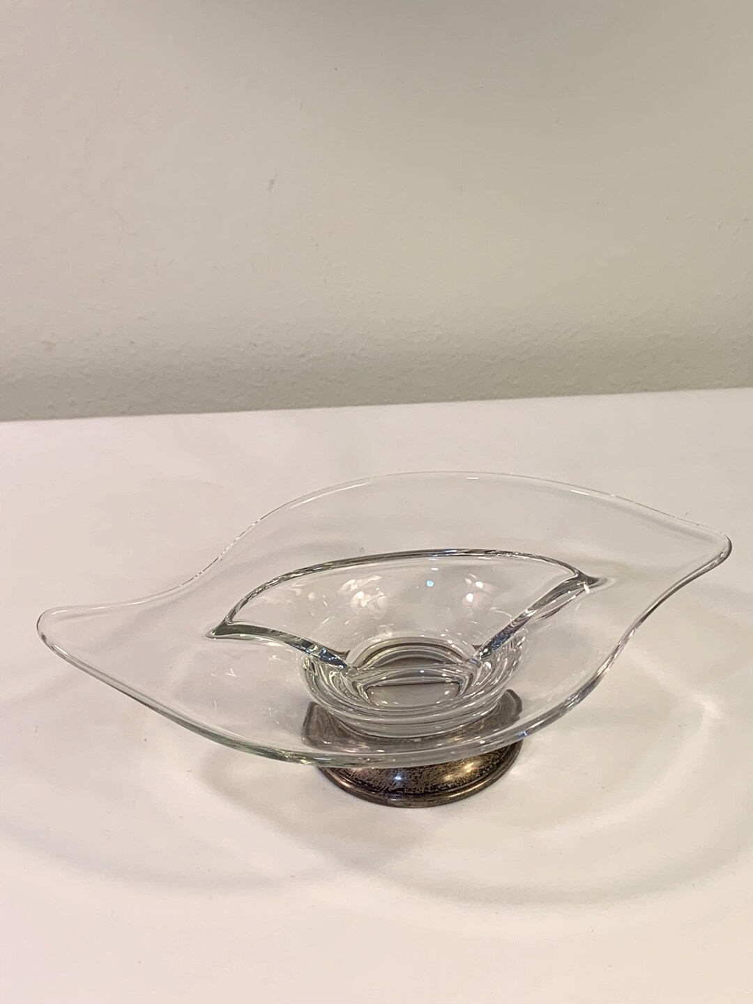 Vintage Viking Divided Glass Bowl With Chrome Base 3.25” H - Etsy