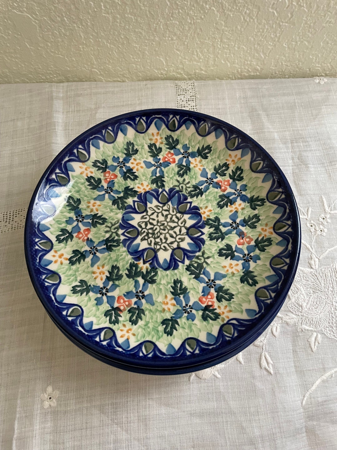 Set of 4 Unikat Poland Pottery 8 Plates - Etsy
