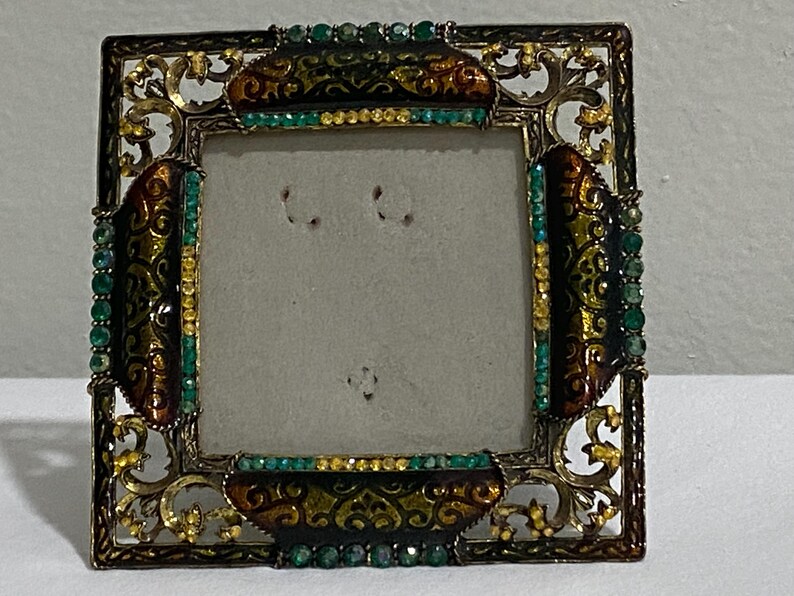 Small Square Ornate Bejeweled Picture Frame - Etsy