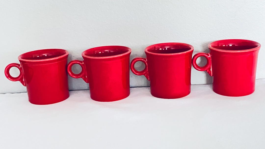 Set of 4 Made in America Fiesta Scarlet Collection Mugs - Etsy