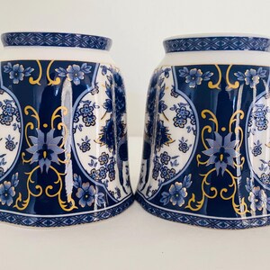 Grace Tea Ware Blue and Gold Mugs - Etsy