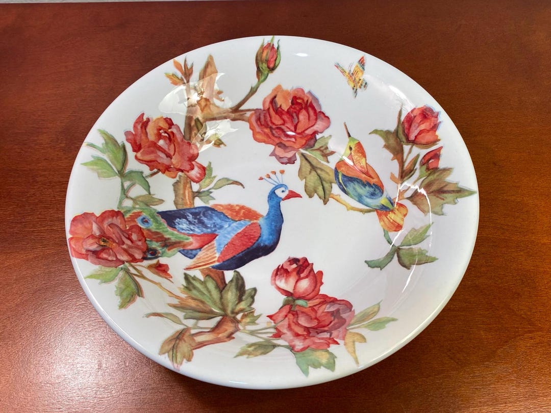 Beautiful Royal Stafford Andrew Tanner Majestic Peacock 10” Serving ...
