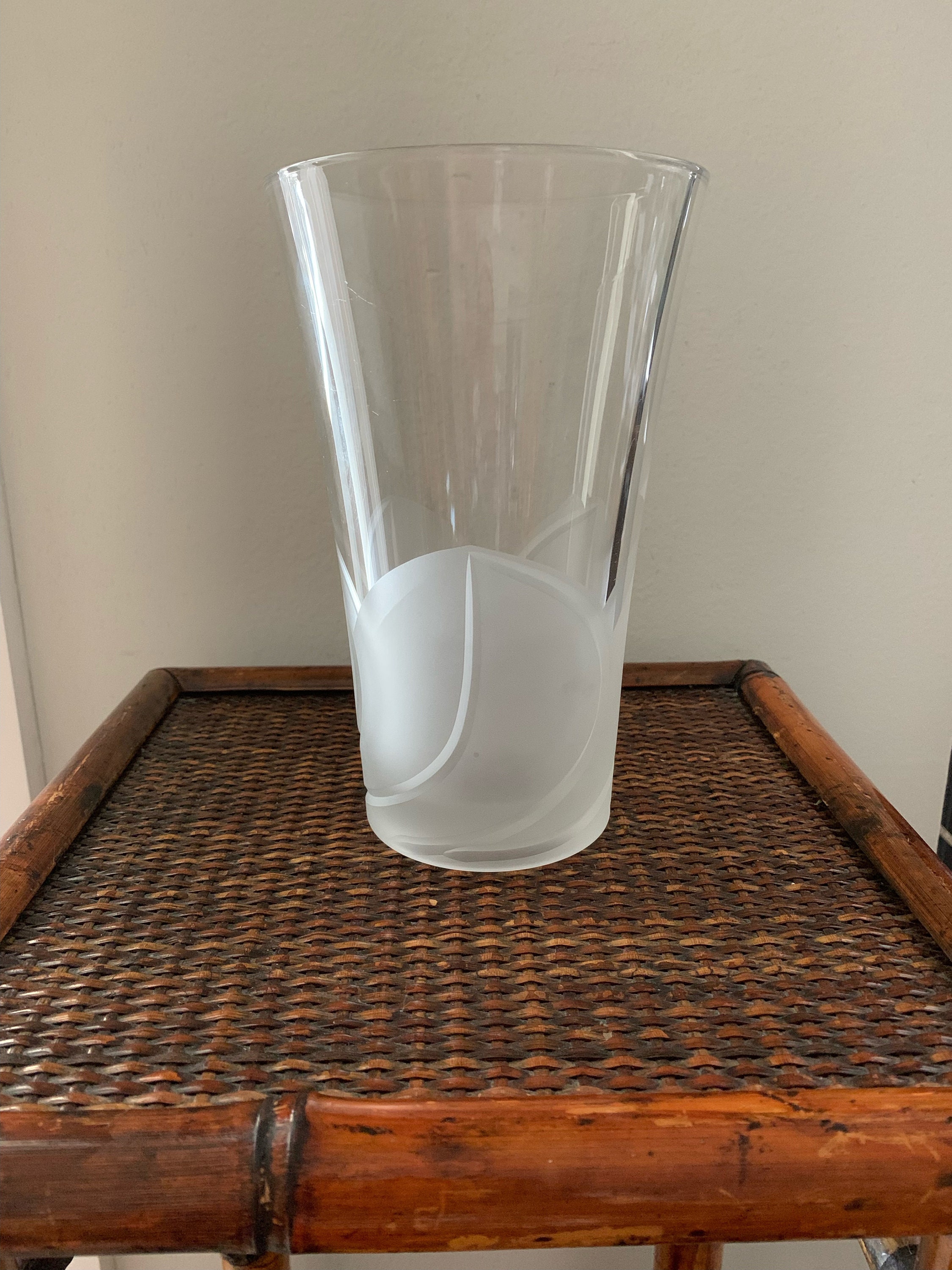 Vintage Cristal Darques durand Crystal Vase Florence Patternfrosted ...