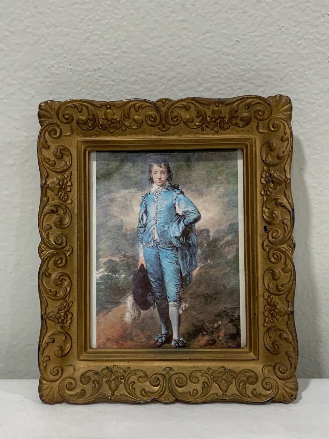 Vintage Thomas Gainsborough Blue Boy Print in Ornate Plastic Frame - Etsy