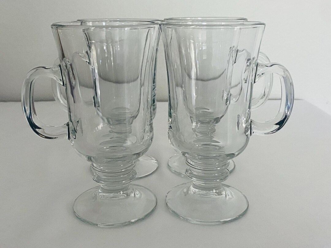 Set of 4 Libbey Clear Irish Coffee Mugs - Etsy
