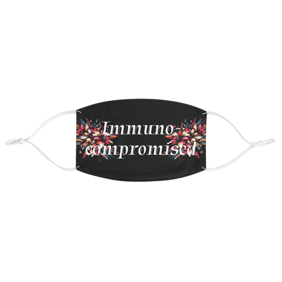 Immunocompromised - Graffiti Flower Fabric Face Mask, Autoimmune ...