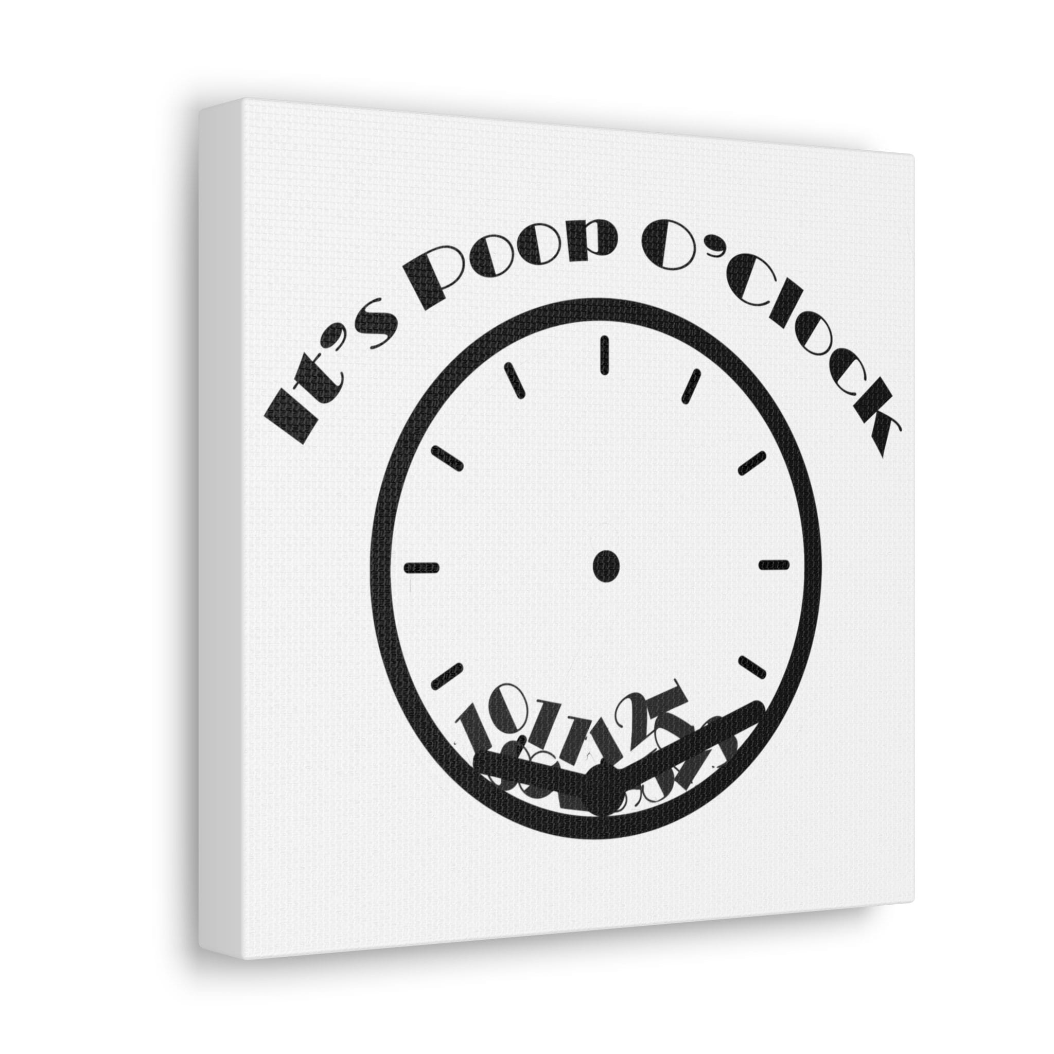 It's Poop O'clock Funny Bathroom Canvas, IBD, IBS, Colitis, Crohn's, UC ...