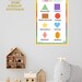 Xhosa Shapes Poster, Gift for Educational Wall Art, Montessori Nursery ...